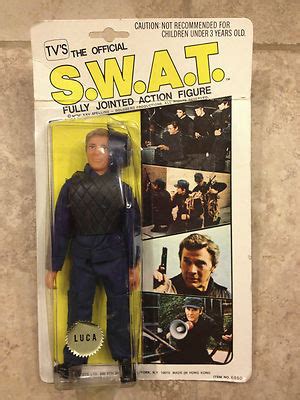 Vintage Ljn Luca Action Figure Swat Tv Show Still On Card 1975 No