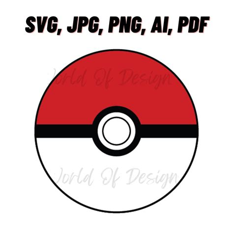 Poke Ball Svg Poke Monster Digital File Anime Pokeball Simple