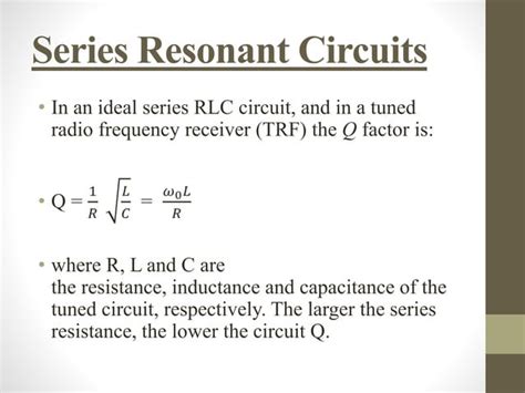 Q Factor In Series And Parallel Ac Circuits Pptx Computer