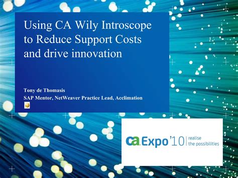 Wily Introscope At The Ca Expo 2010 Ppt
