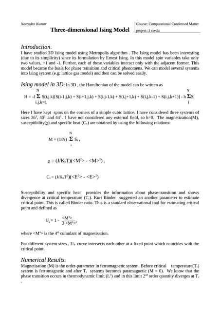3d Ising Model Pdf