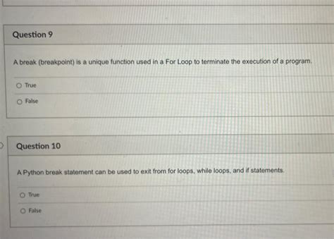 solved question 1 the continue statement terminates the