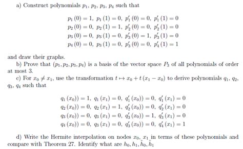 Solved A Construct Polynomials P1p2p3p4 Such That
