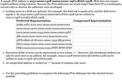 Solved A Sample Ipv6 Address Is 203100oo130f0ooo0ooo