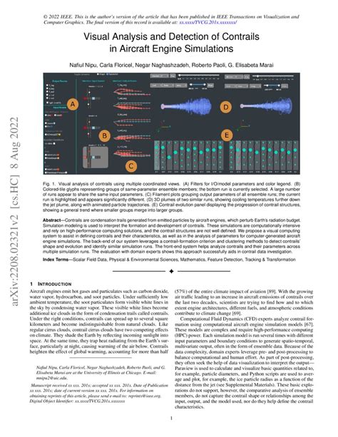 Visual Analysis And Detection Of Contrails In Aircraft Engine Simulations Deepai
