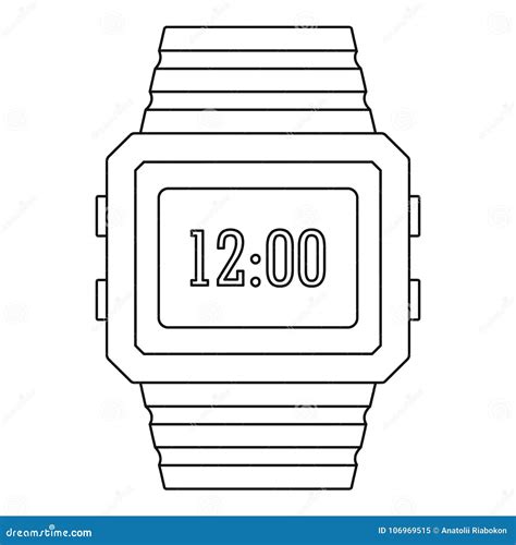 Reloj Digital Para Colorear