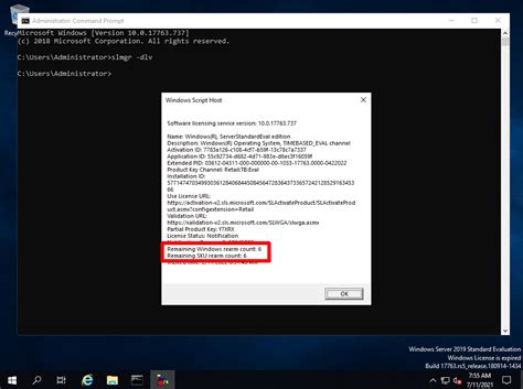 Evaluation Version Microsoft Windows Server 2019 License Extension