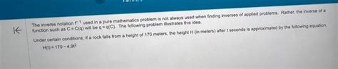 the inverse notation f−1 used in a pure mathematics