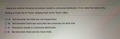 Solved Determine Whether The Given Procedure Results In A