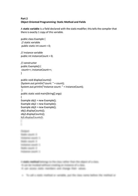 Solution Object Oriented Programming Static Methods And Fields