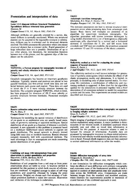 Pdf Seismic Diffraction Tomography Of Array Data Odegaard E Doornbos J J Geophys Resv98