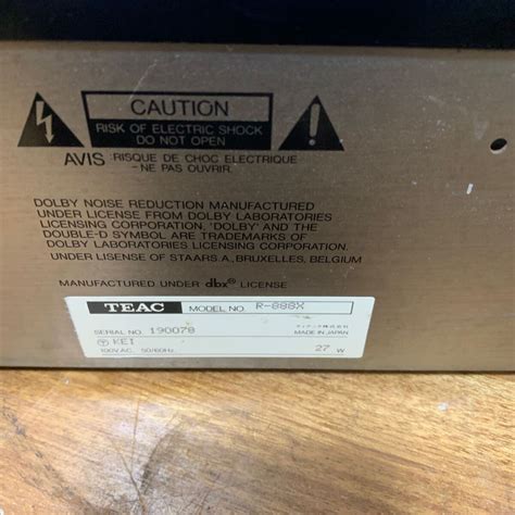 Yahooオークション Teac ティアック カセットデッキ R 888x