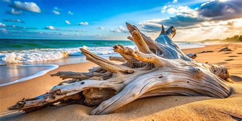 Coastal Driftwood Texture A Rustic Beachwood Background Capturing The