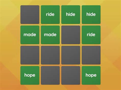 Magic E Matching Pairs