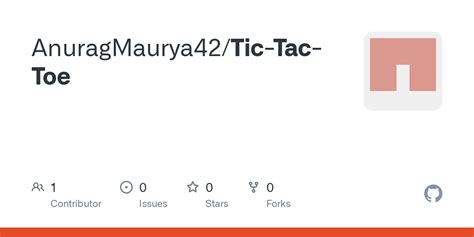 Github Anuragmaurya Tic Tac Toe