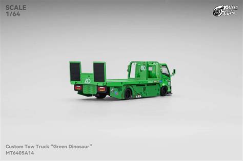 Custom Flat Bed Tow Truck Rexy Dino Green Mega Gear 164 Scale