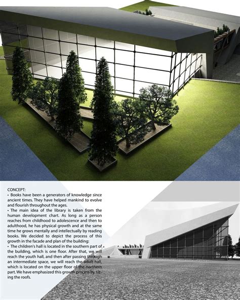 An Architectural Rendering Of A Building With Trees In The Foreground And On The Right