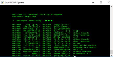 Github Tommygod Fallout Terminal Game First Year Python Fallout Terminal Hacking Minigame