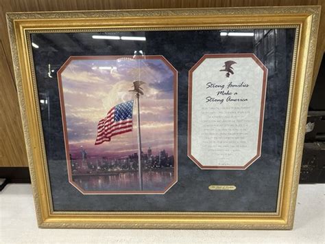 The Light Of Freedom By Thomas Kinkade Framed And Matted Picture 29”x23