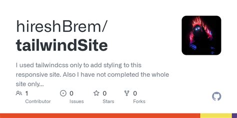 Github Hireshbrem Tailwindsite I Used Tailwindcss Only To Add Styling To This Responsive Site