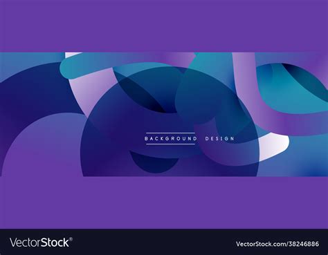 Abstract Overlapping Lines And Circles Geometric Vector Image