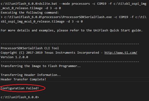 Tda4vmxevm Why Ospi Flash Downloads Failed Processors Forum Processors Ti E2e Support Forums