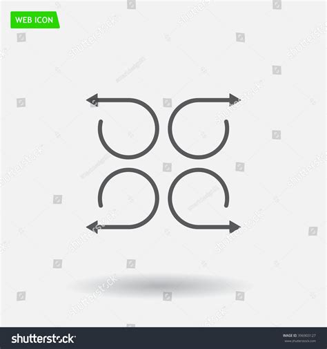 4 Arrow Pictogram Refresh Reload Rotation Stock Vector Royalty Free