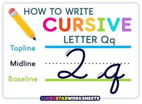 Cursive Q Superstar Worksheets