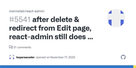 After Delete Redirect From Edit Page React Admin Still Does A Refresh On Edit Page Calling