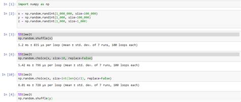 Numpy Choice Without Replace Vs Shuffle · Issue 16268 · Numpynumpy · Github