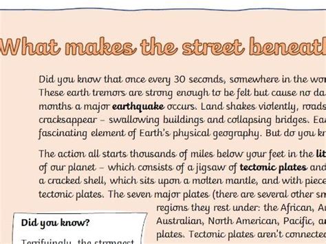 Earthquakes Year 6 Explanation Text WAGOLL Teaching Resources