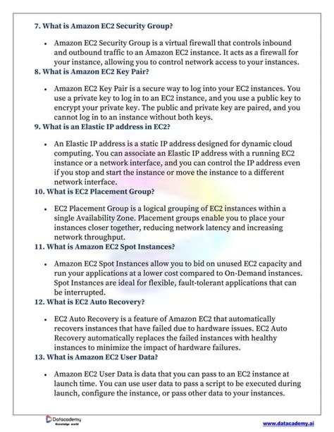 Interview Questions On AWS Elastic Compute Cloud EC2 Pdf Cloud Computing Internet