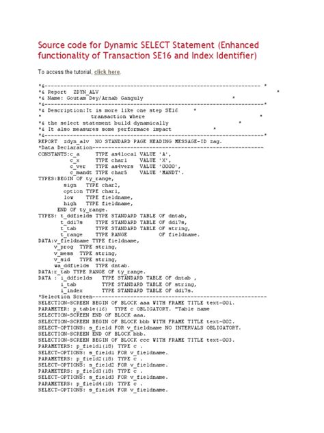 Source Code For Dynamic Select Statement Pdf Software Engineering