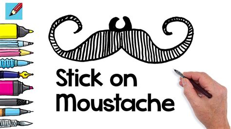 How To Draw And Make A Moustache Real Easy Youtube