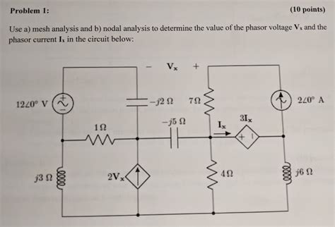Solved Problem 1 10 Points Use A Mesh Analysis And B