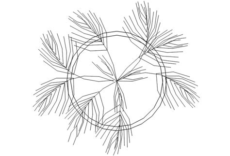 Tree Plant Simple Elevation Block Drawing Details Dwg File