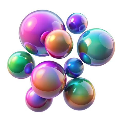 Iridescent Spheres Abstract A Conceptual Artwork Featuring Iridescent Spheres Creating A
