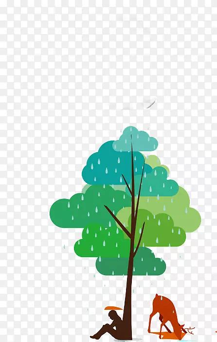 卡通树雨水元素png图片素材下载图片编号ywjezjdq 免抠素材网