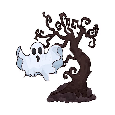Ghostly Tree Vector Art Icons And Graphics For Free Download