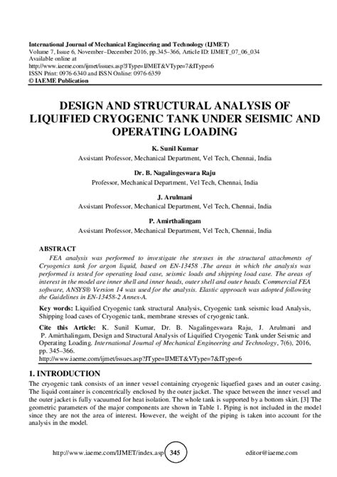 Pdf Design And Structural Analysis Of Liquified Cryogenic Tank Under