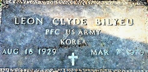 Leon Clyde Bilyeu 1929 1979 Find A Grave Memorial