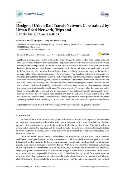 Design Of Urban Rail Transit Network Constrained By Urban Road Network Trips And Land Use