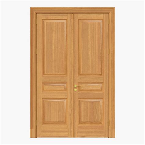 Classsic Door 09 Double 3d Model Download Building Components On