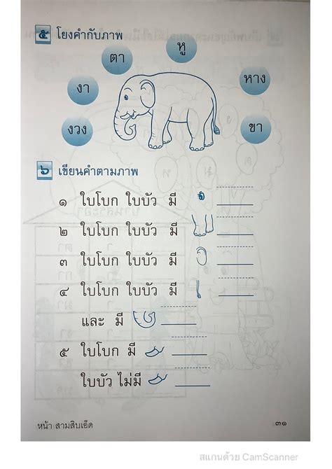 แบบฝึกหัดรายวิชาภาษาไทย ทักษะภาษา ป1 เล่ม1 Nitting 082 หน้าหนังสือ 36 พลิก Pdf ออนไลน์