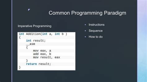 Common Programming Paradigms Ppt