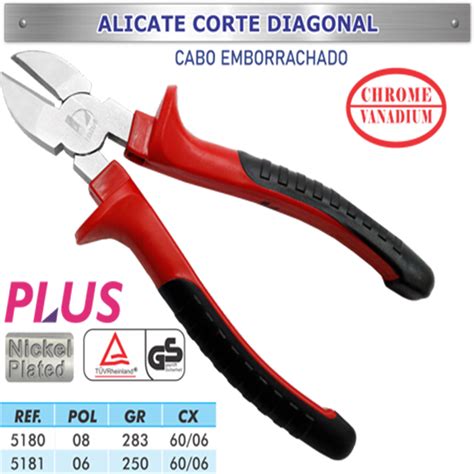 Alicate De Corte Diagonal Cabo Emborrachado Vetor Solução Em