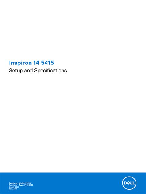Inspiron 14 5415 User Guide Pdf Wi Fi Computer Keyboard