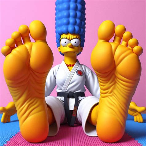 Marge Simpson Karate Tough Feet By Kicksoles On Deviantart