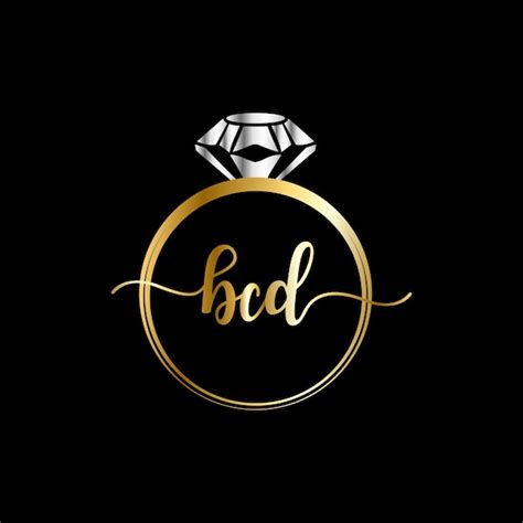 Premium Vector Bcd Monograms Wedding Circle Handwriting Jewelry Logo Template Vector