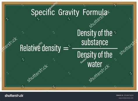 Specific Gravity Formula Over 11 Royalty Free Licensable Stock